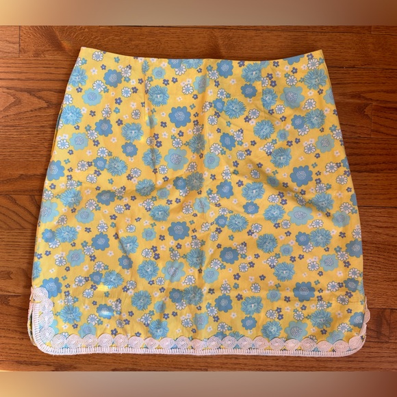 Lilly Pulitzer | Skirts | Lilly Pulitzer Classic Cuba Libre Yellow Blue ...